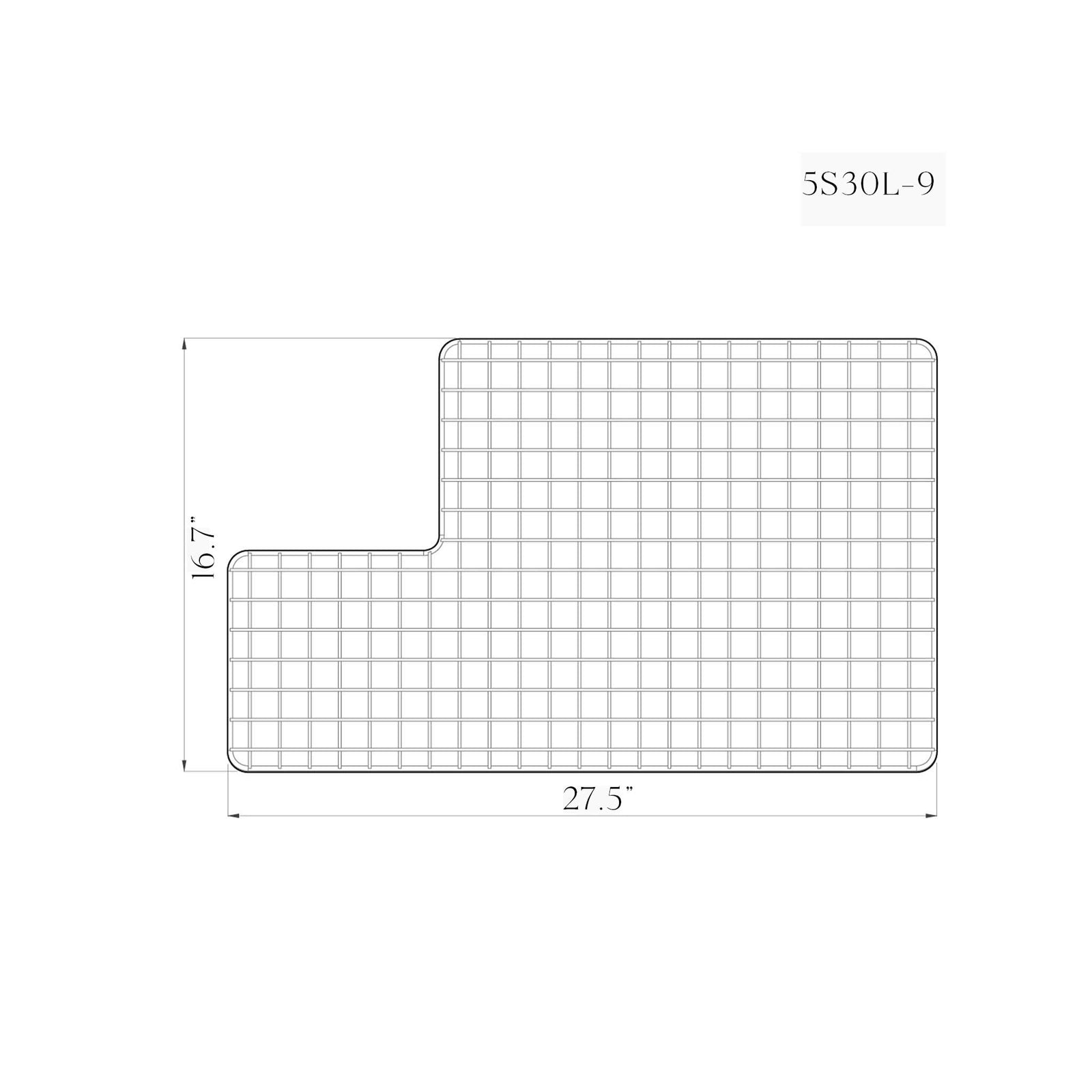 GRID - 30" stainless steel sink grid (GR-5S30L)