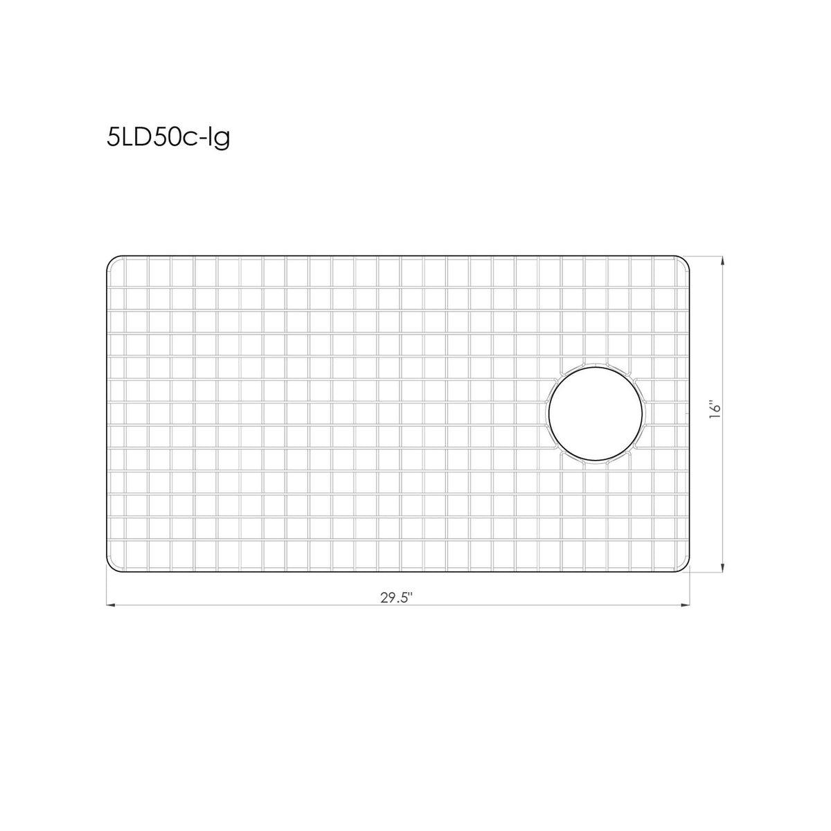GRID - 50" large bowl - stainless steel sink grid (GR-5LD50B)
